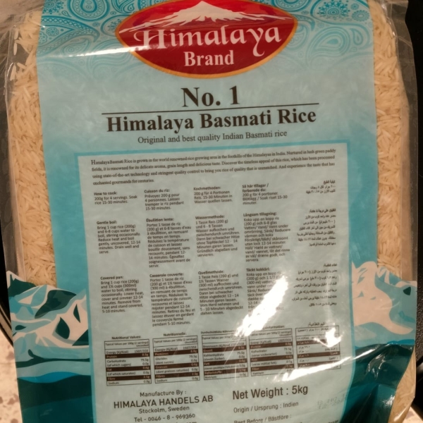 Order Himalaya Basmati Rice 5 KGs from NGroceries Kista